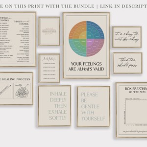 54321 Grounding Technique Print | Minimalist Therapy Wall Art ...