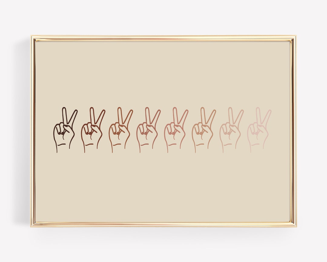 Peace Sign Print Black Lives Matter Printable Diversity - Etsy