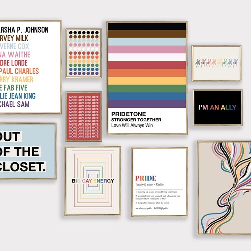 Pride Office Decor Subtle Pride Wall Art LGBTQ Gift - Etsy