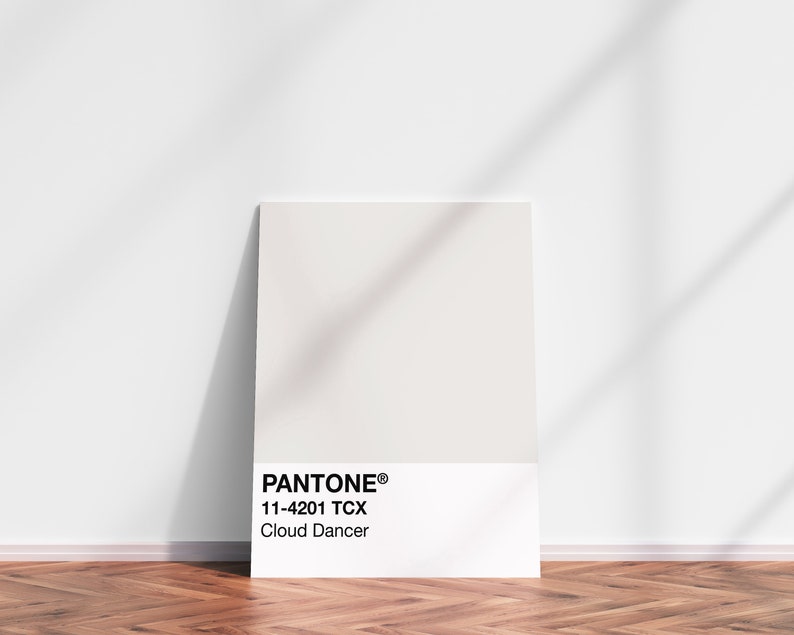 Pantone cloud dancer print pantone print pantone poster | Etsy