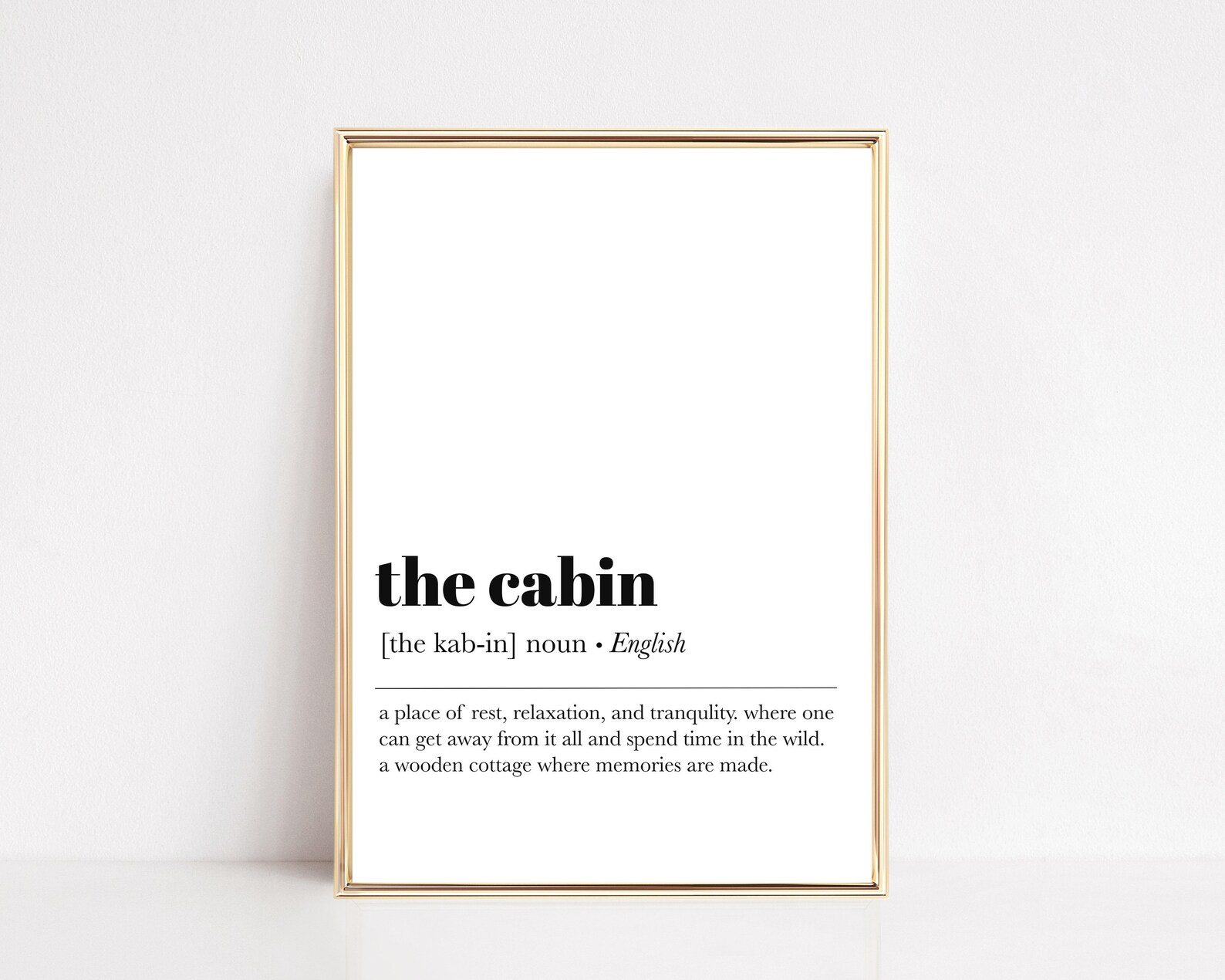 Cabin Definition Print Cabin Decor Printable Wall Art for - Etsy