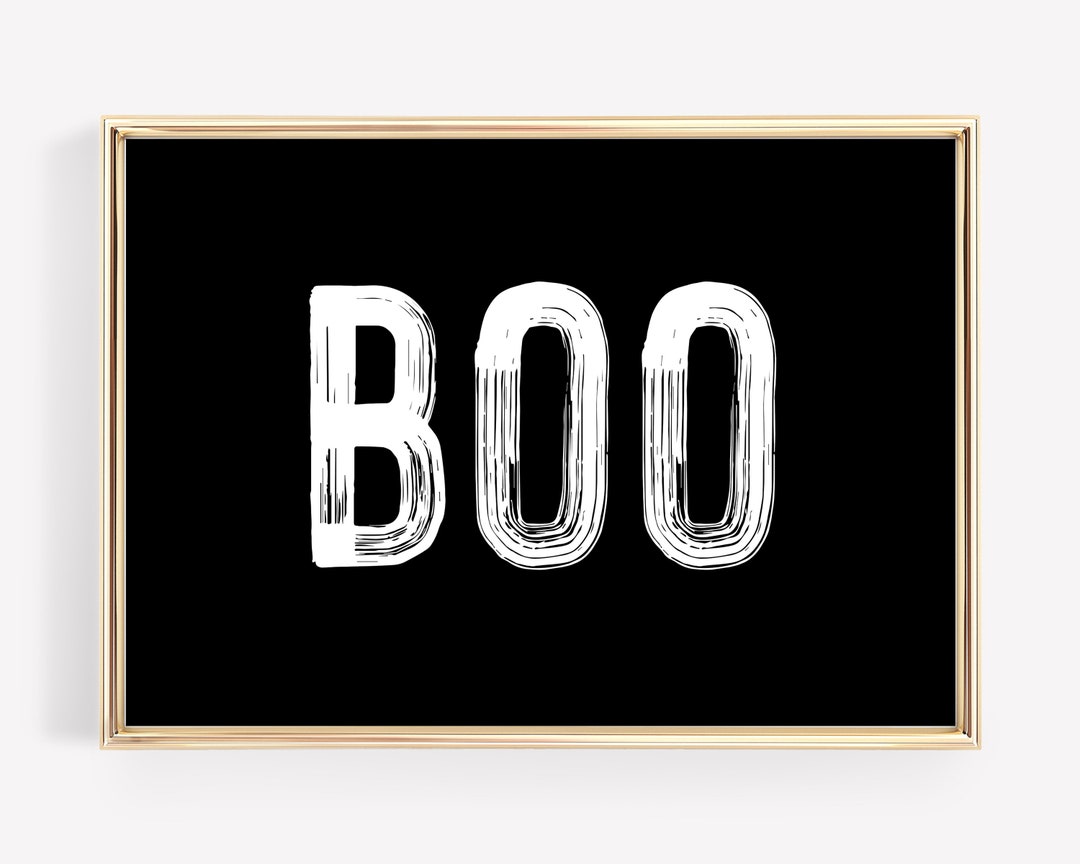 Minimalist Halloween Decor | Boo Print | Funny Halloween Printable Wall ...