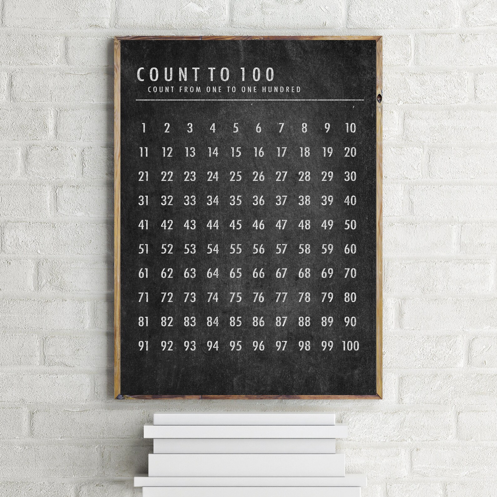 Count to 100 Printable Math Poster Homeschool Decor Math - Etsy