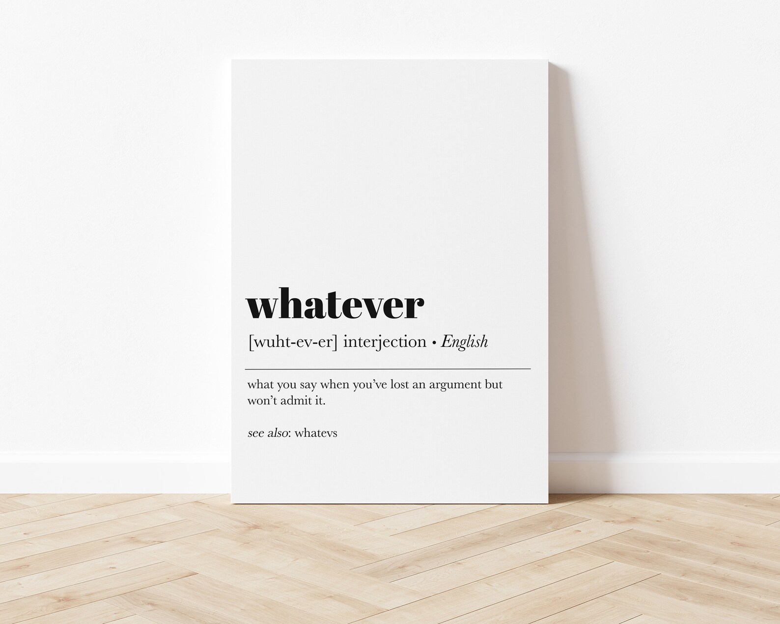 Whatever Definition Print Funny Teen Gift Funny Home Decor | Etsy