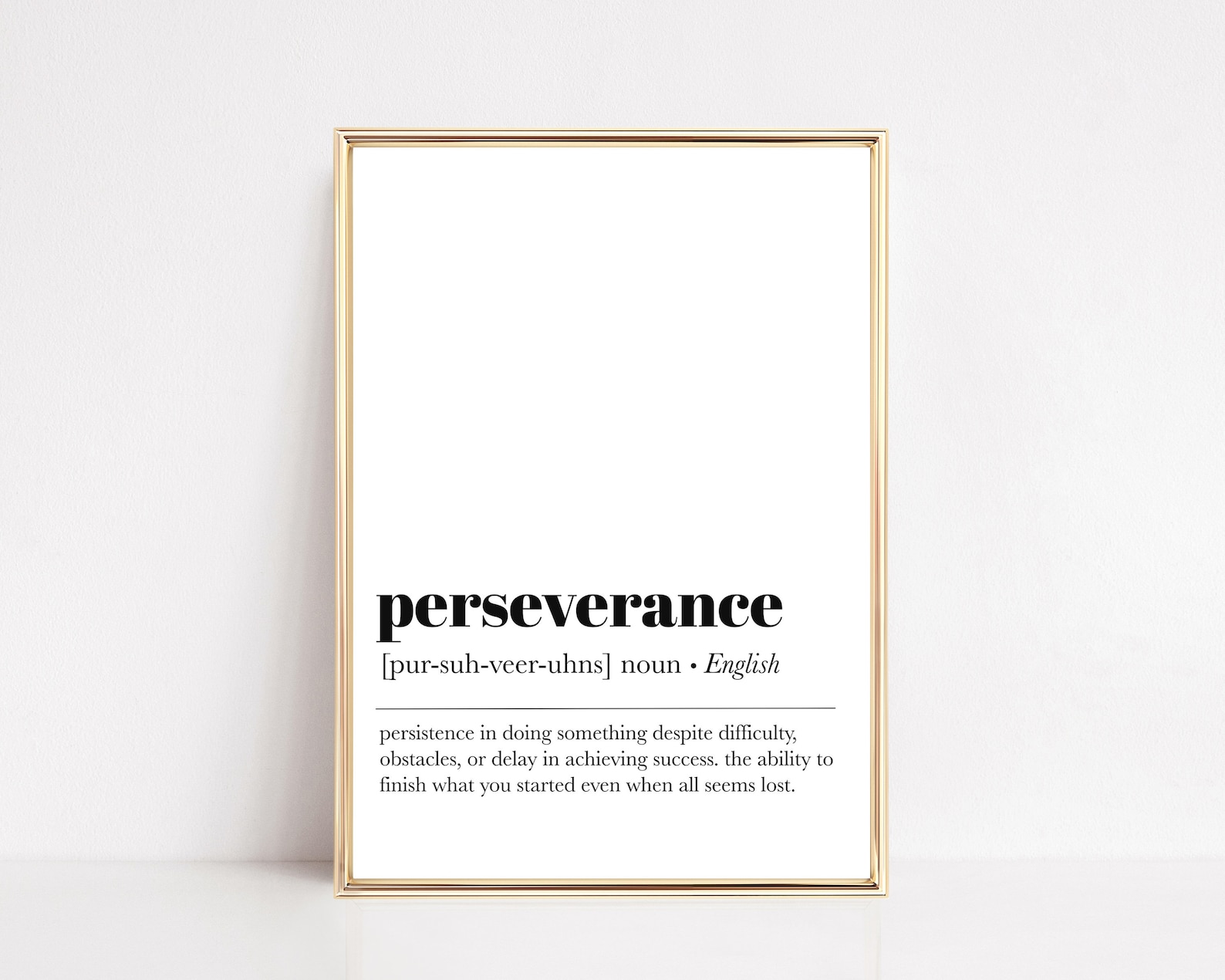 Perseverance Definition Print Motivational Wall Art Office - Etsy