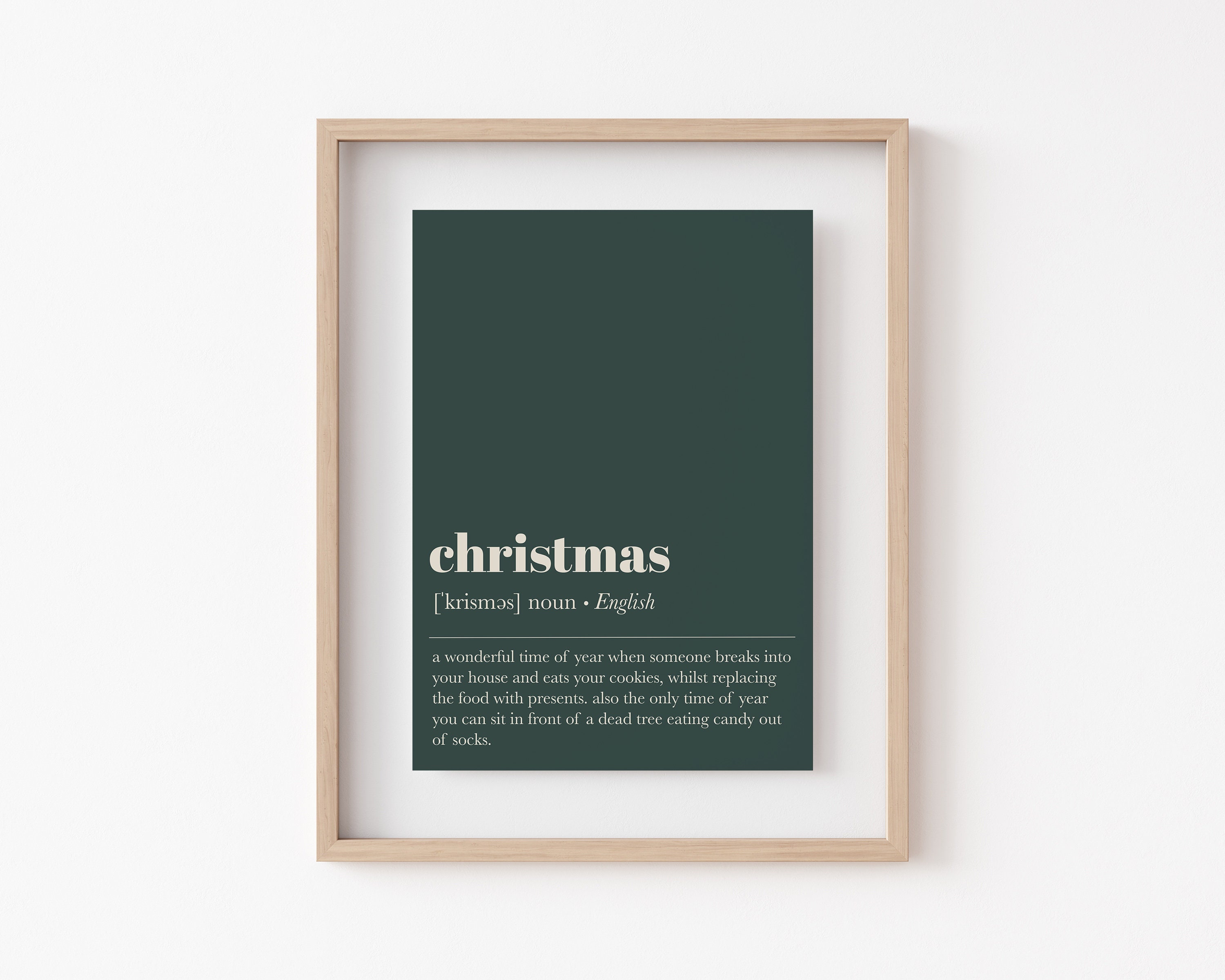 Christmas Definition Print | Christmas Printable Wall Art | Christmas ...