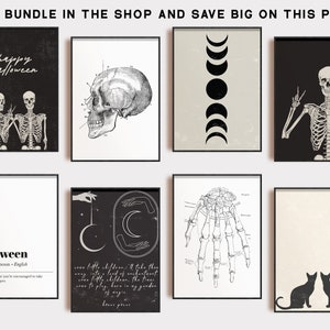 Skeleton Print | Halloween Printable Wall Art | Halloween Decor ...