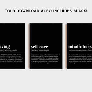 Self Care Wall Art | Set of 3 Prints | Mental Health Prints | Therapy ...