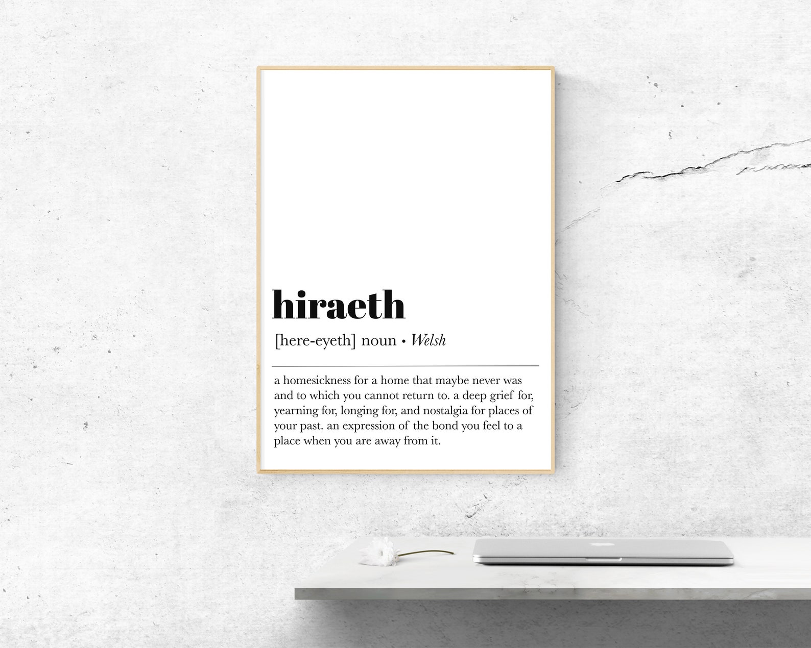 Hiraeth Definition Print Welsh Print Home Definition - Etsy