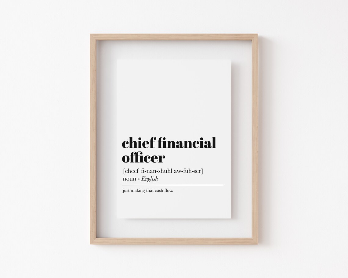 Chief Financial Officer Definition Print Cfo Gift Cfo - Etsy