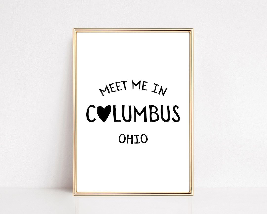 Columbus Ohio Wall Art Ohio Art Print Aesthetic Minimalist Wall Art ...