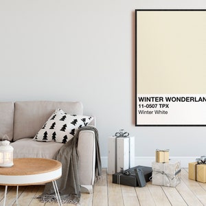 Winter White Print | Winter Printable Wall Art | White Color Block ...