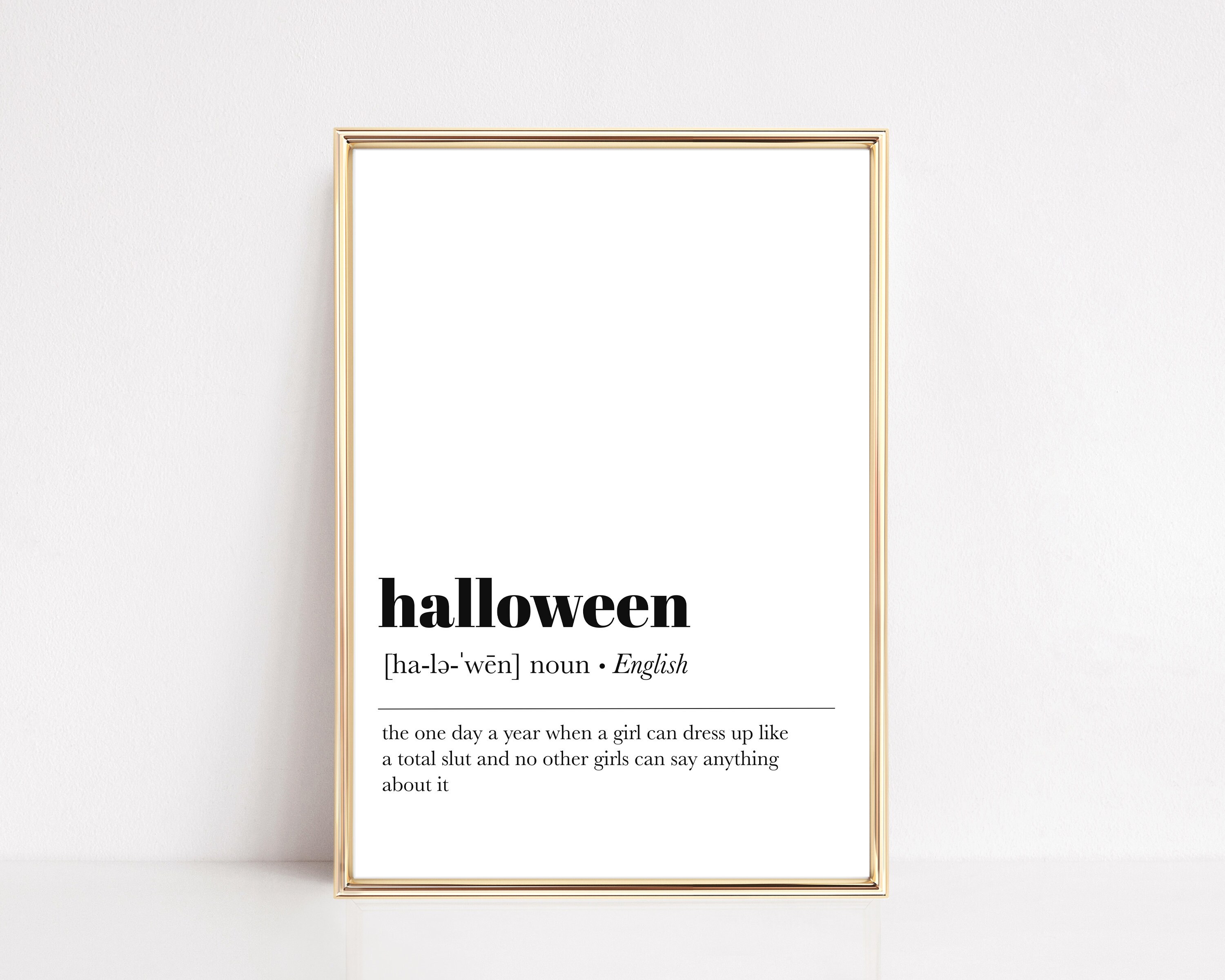 Halloween Definition Print | Halloween Home Decor | Halloween Poster ...