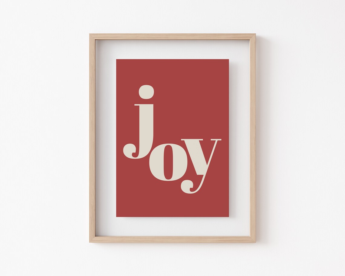 Christmas Prinable Wall Art Joy Printable Colorful - Etsy