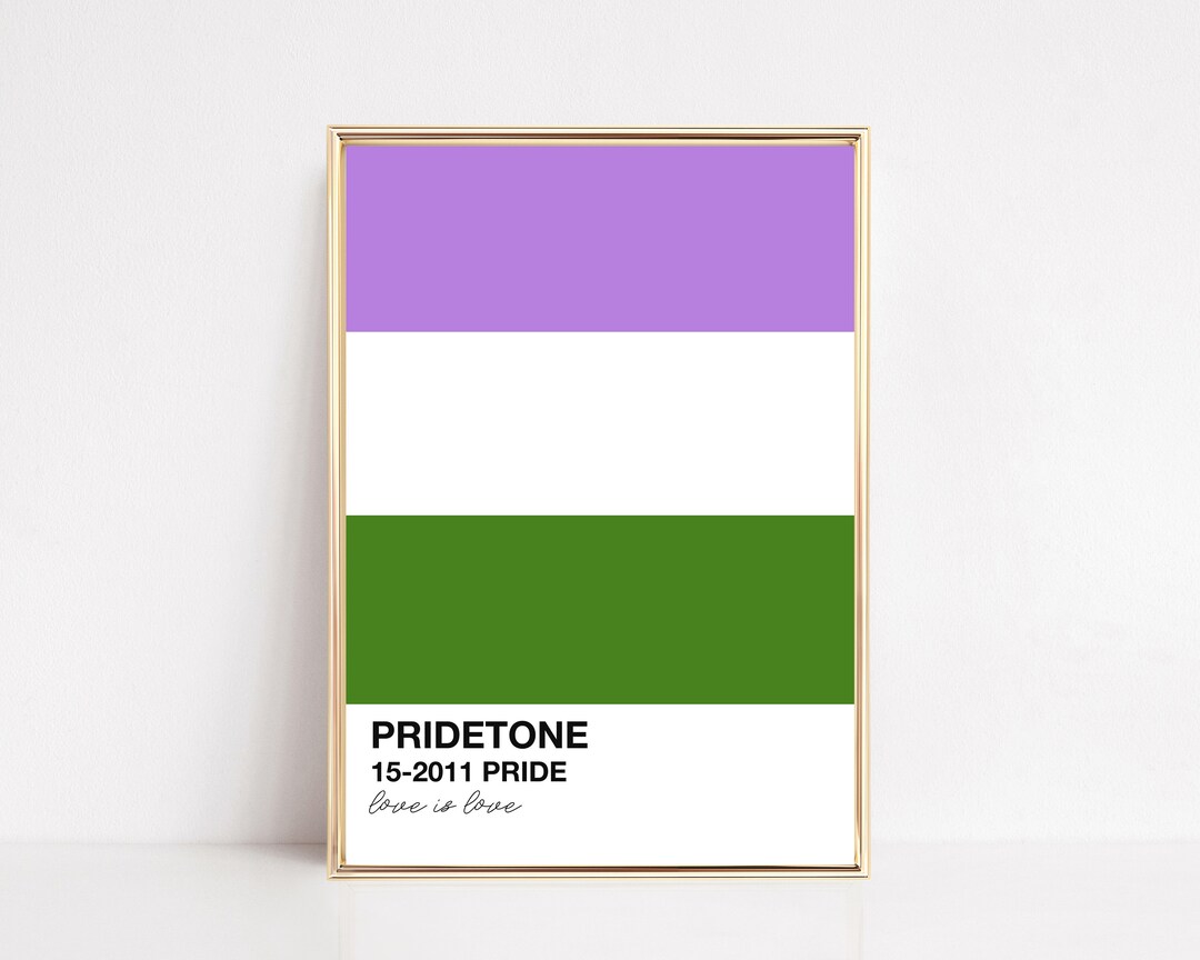 Genderqueer Pride Print | Gay Pride Decor | Genderqueer Pride | LGBTQ ...