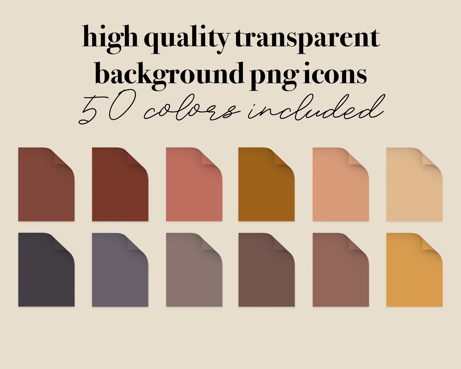 Desktop File Icons for Mac Mega Bundle of 50 Aesthetic File - Etsy