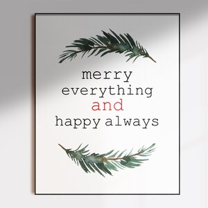 Merry Everything and Happy Always Wall Art | Christmas Wall Art ...