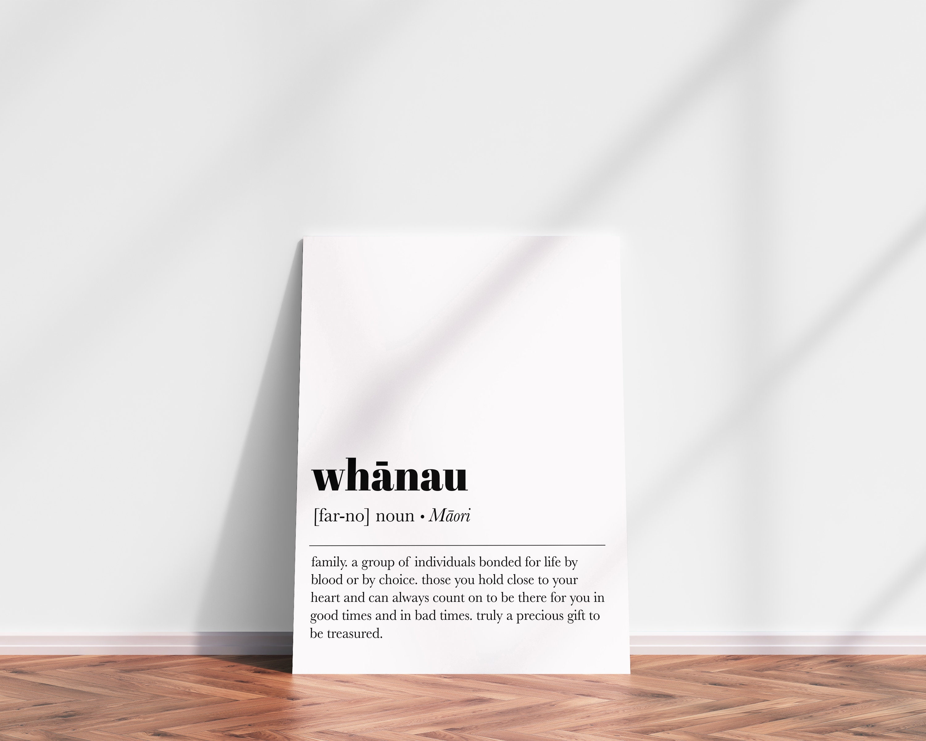 Whanau Definition Print New Zealand Maori Print Family | Etsy Australia