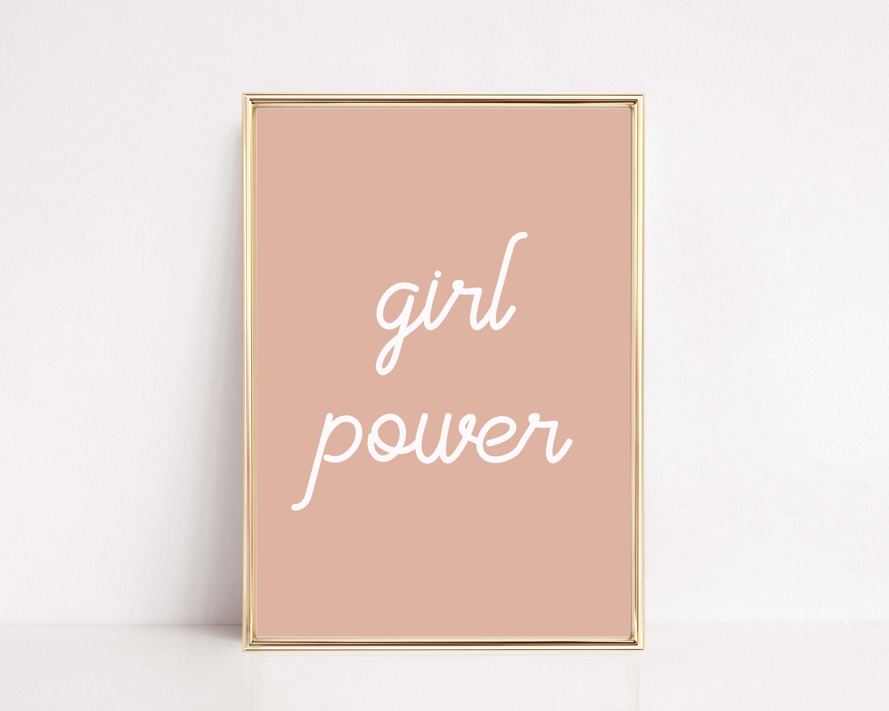 Girl power print girls room decor female empowerment art | Etsy