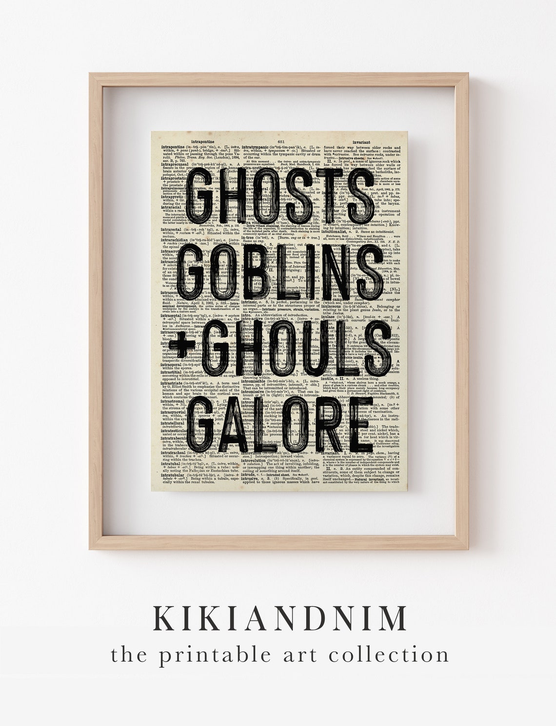 Book Page Art Vintage Halloween Decor Ghost Art Spooky - Etsy