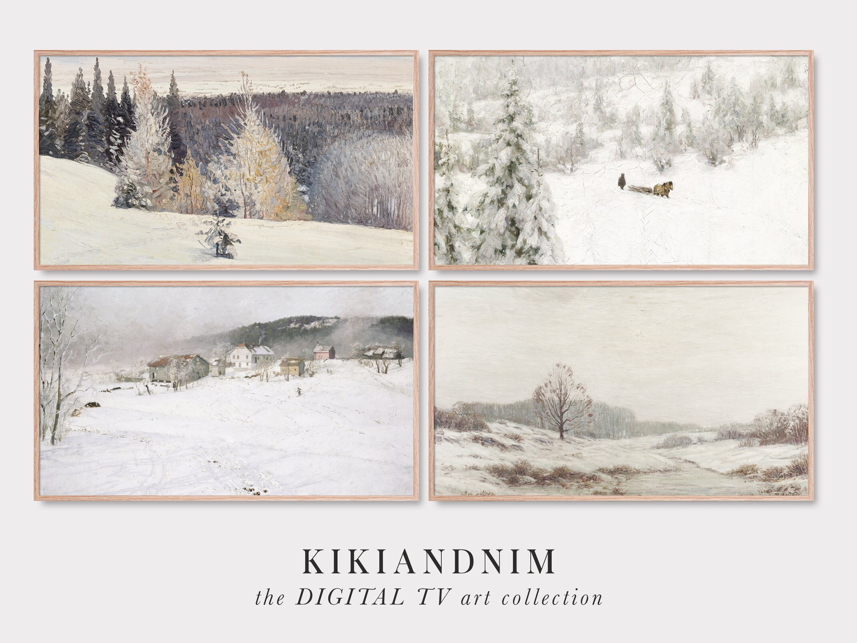 Samsung Frame Tv Art Set of 20 | Winter Frame Tv Art | Vintage ...