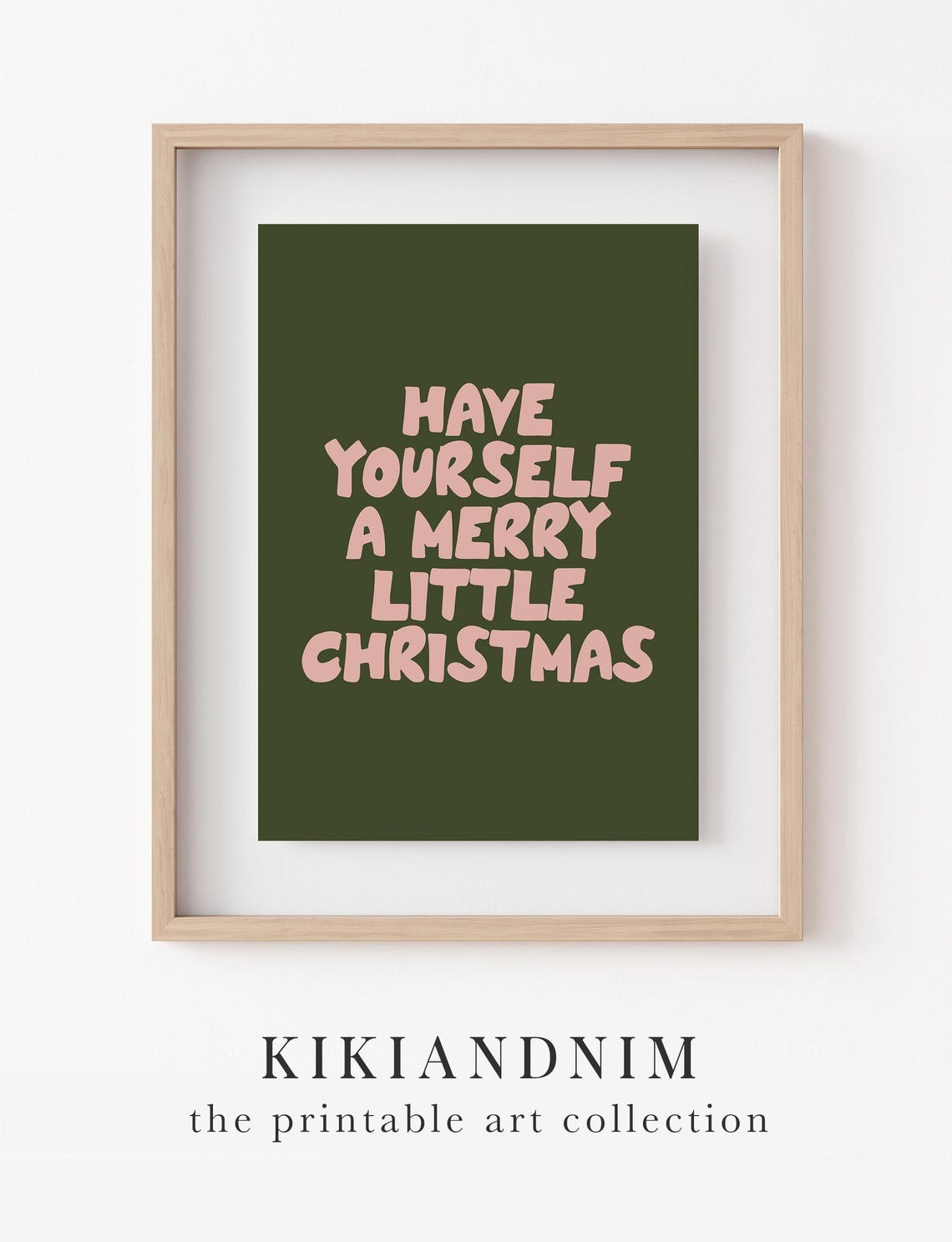 Merry Christmas Sign | Preppy Christmas Decor | Pink Christmas Wall Art ...
