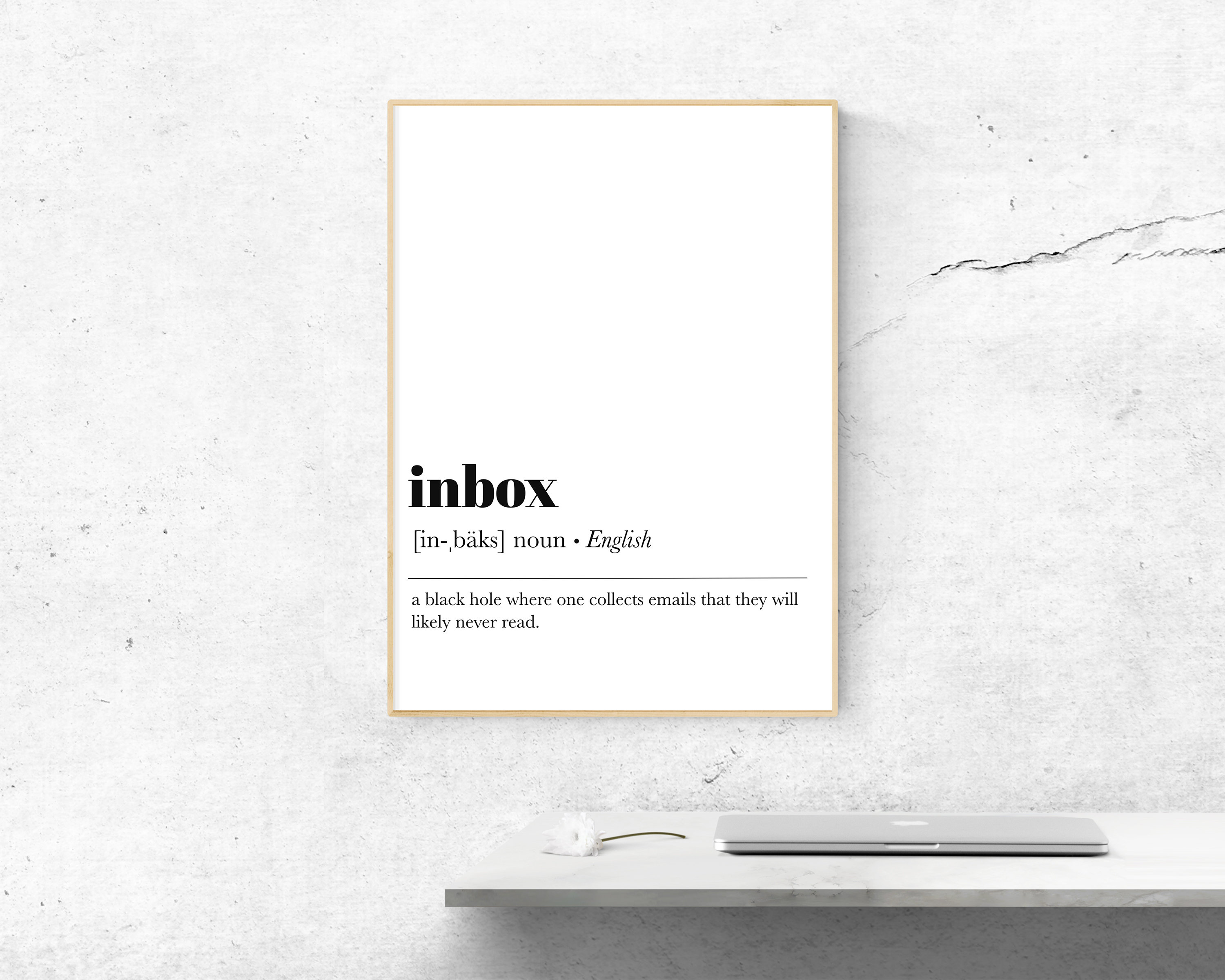 Funny Home Office Sign Inbox Definition Print Office Wall - Etsy Canada
