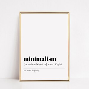 Minimalist Definition Print Living Room Decor Zen Wall Art | Etsy