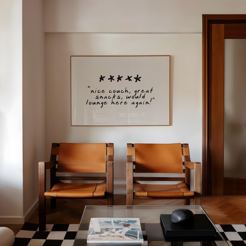 Funny Living Room Couch Wall Art | Horizontal Wall Art | Neutral Home ...