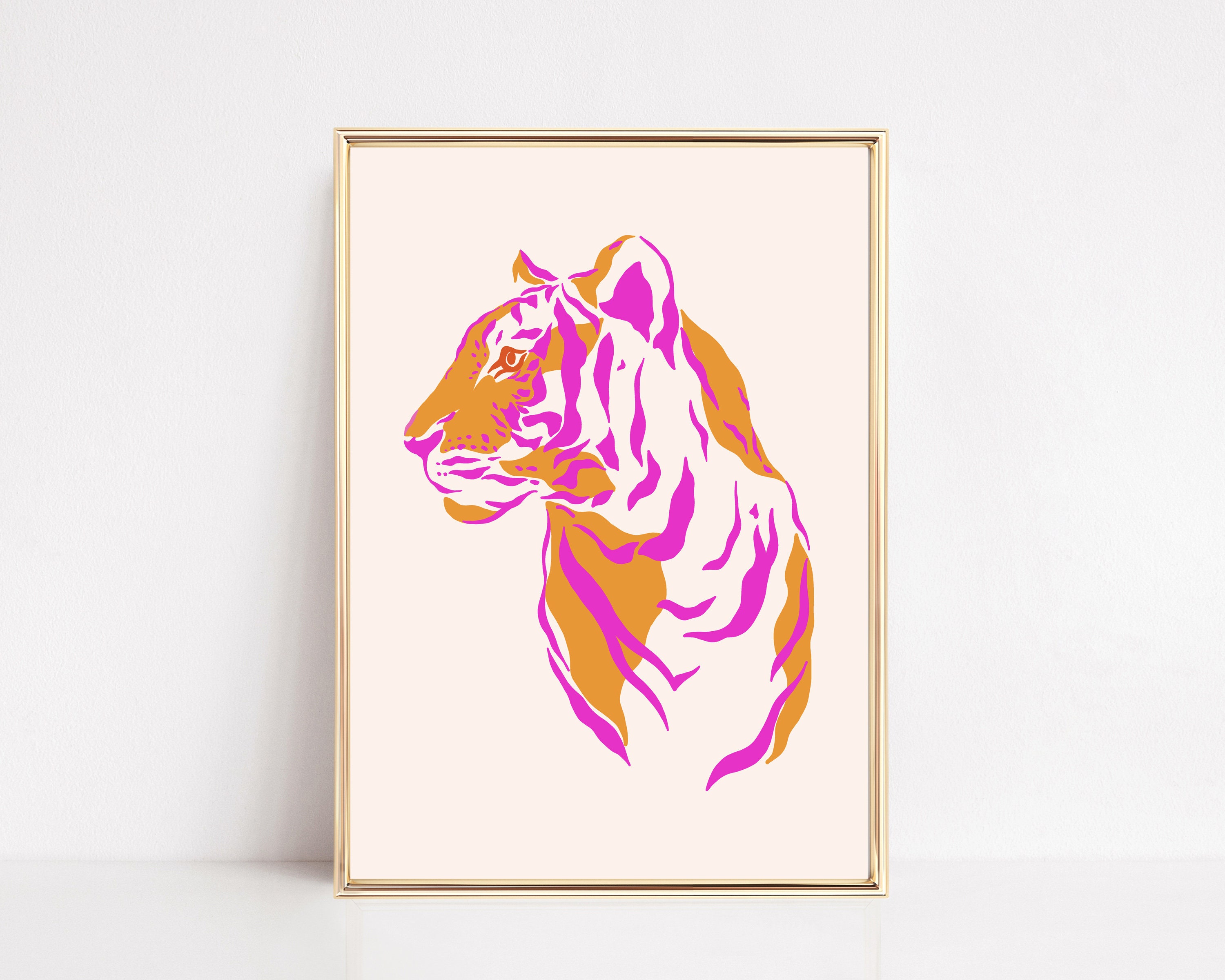 Orange Tiger Print