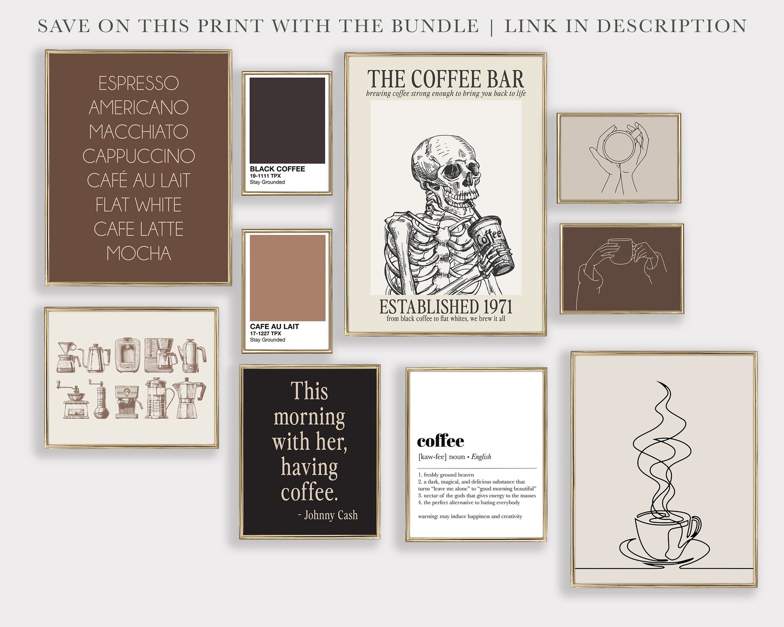 Coffee Definition Printable Wall Art | Coffee Bar Printable | Coffee ...