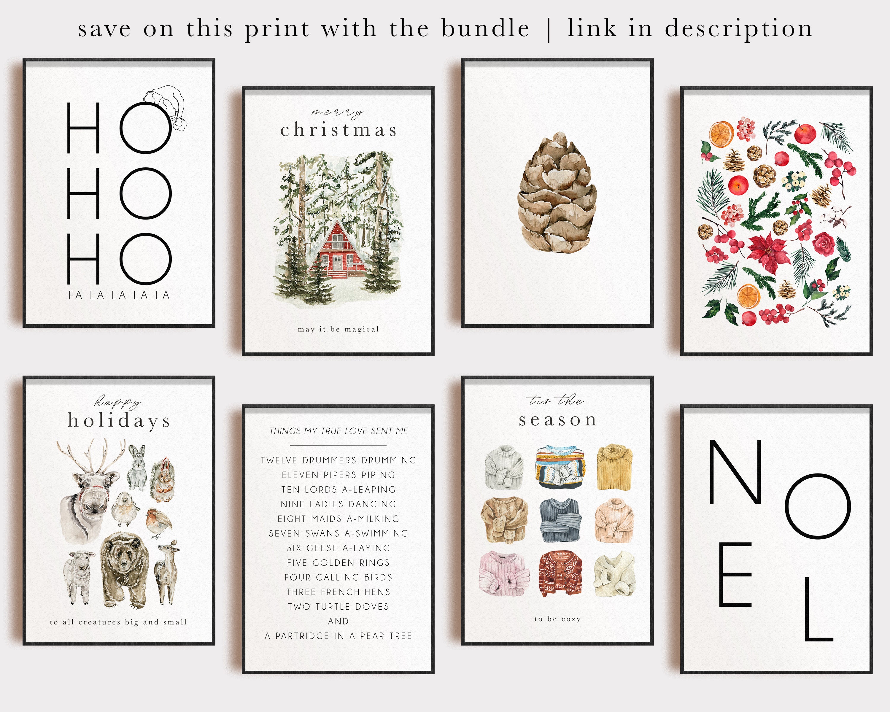 Christmas Printable Minimalist Christmas Print Christmas - Etsy