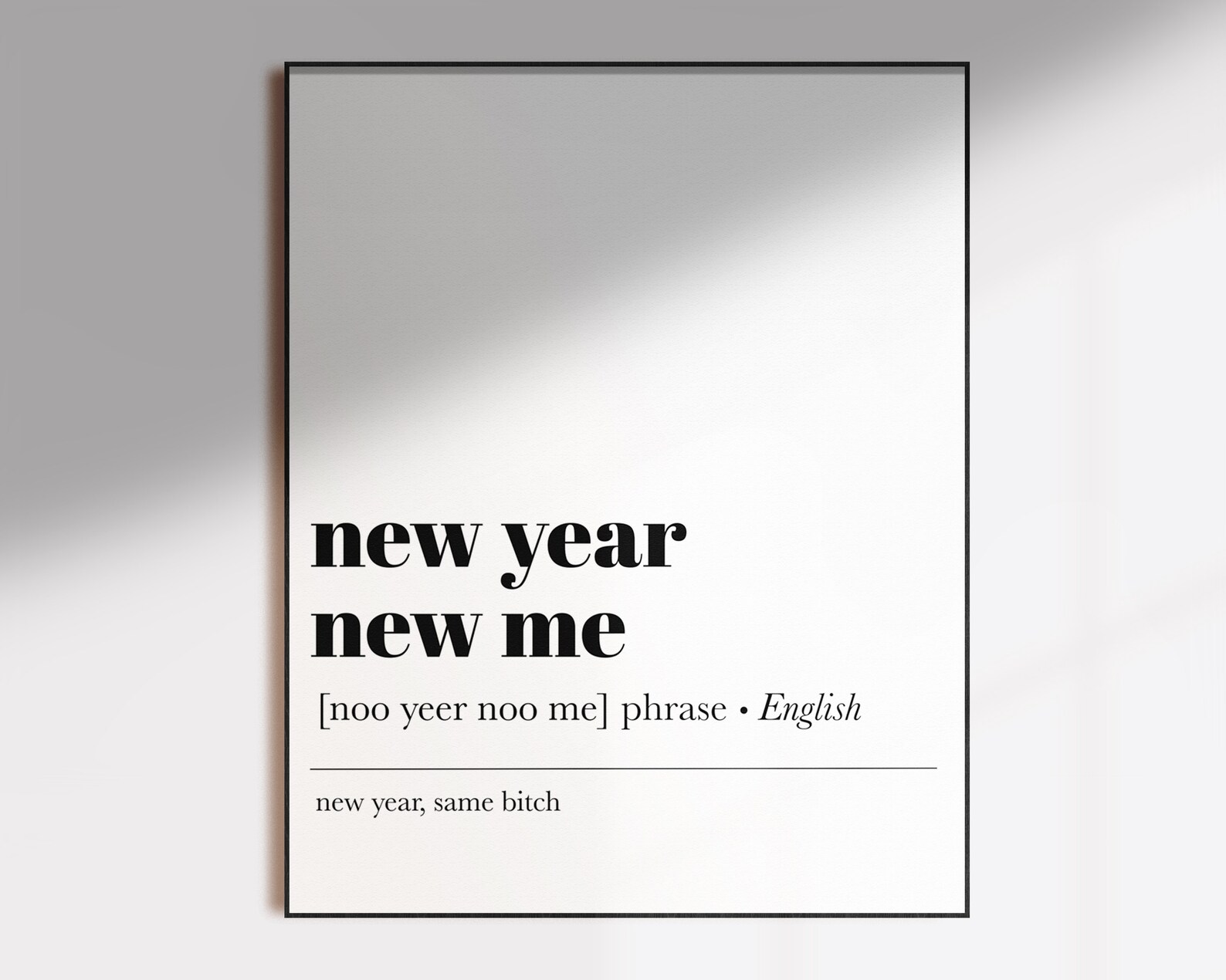 New Year New Me Definition Print New Years Eve Party Decor - Etsy