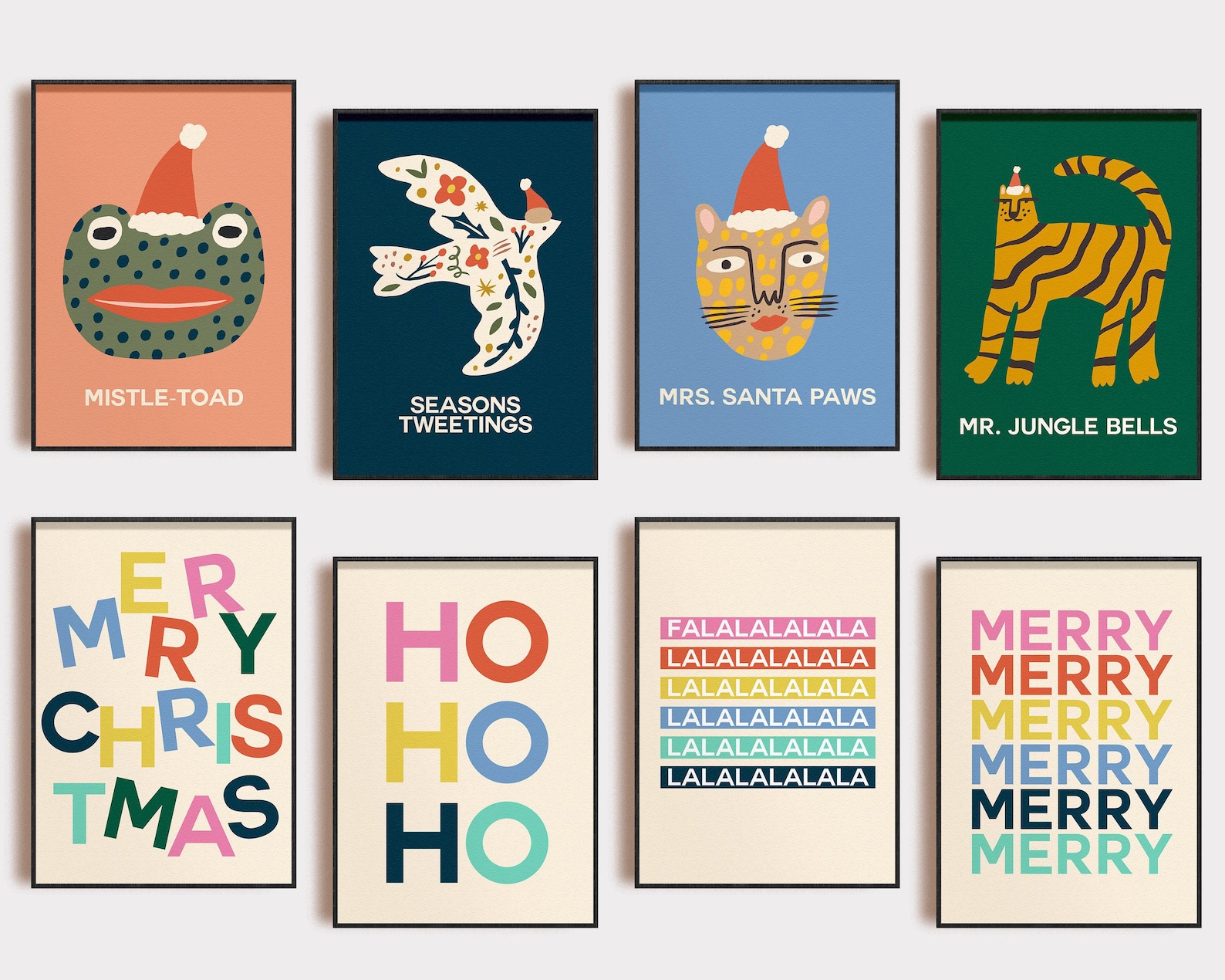Colorful Christmas Prints | 20 CHRISTMAS PRINTABLES | Modern Holiday ...
