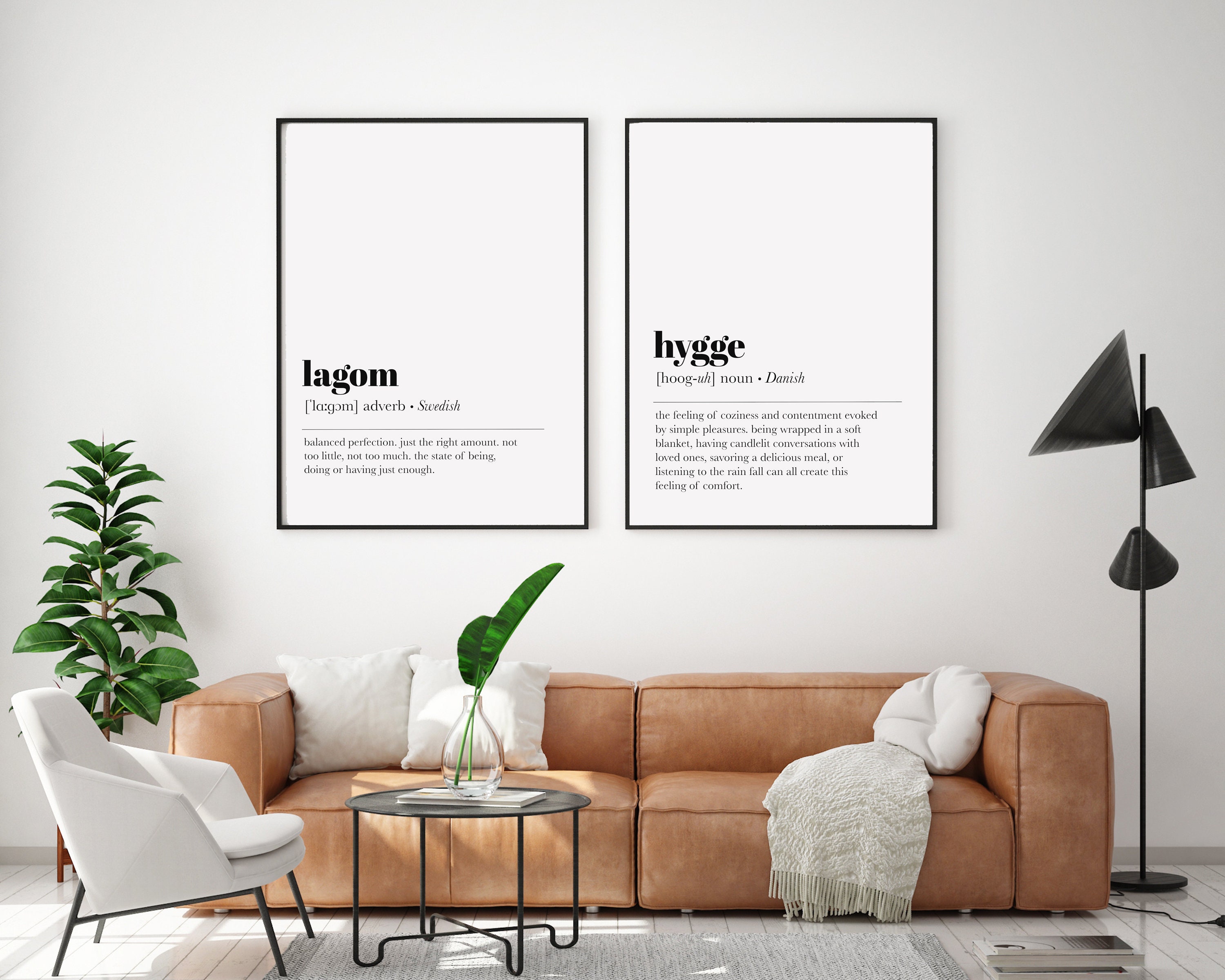 Hygge Definition Print Living Room Decor Zen Wall Art | Etsy