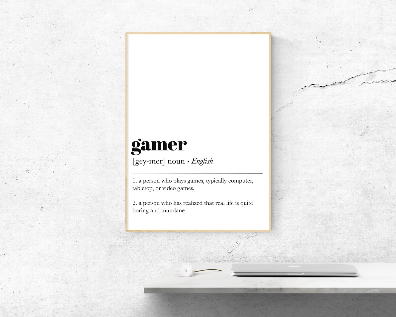 Gamer Definition Print Gaming Wall Art Gamer Print Gifts - Etsy