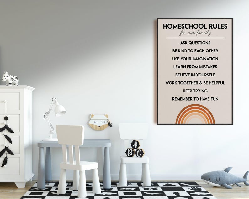 Homeschool Rules Printable | Homeschool Classroom | Homeschool Poster ...