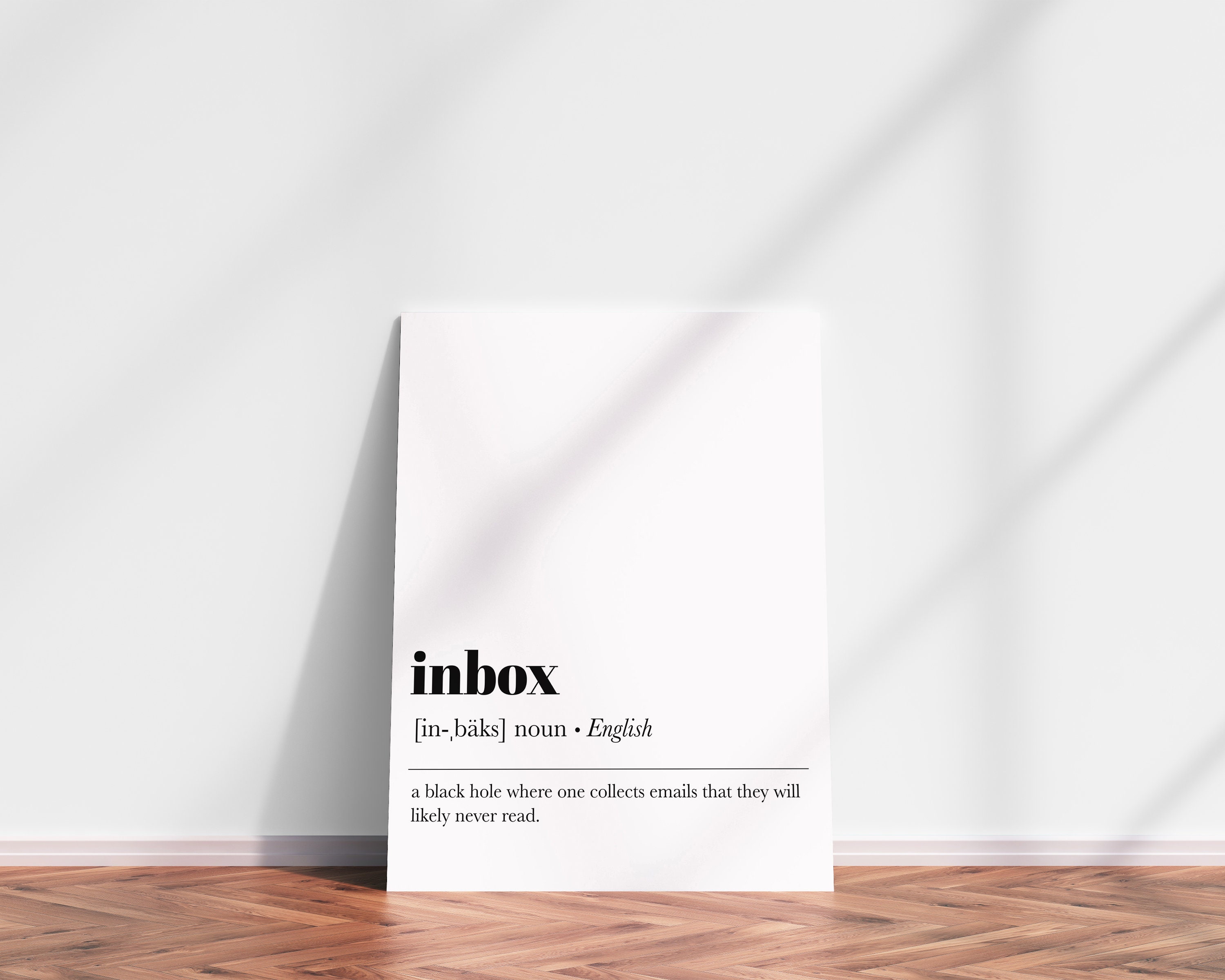 Funny Home Office Sign Inbox Definition Print Office Wall - Etsy Canada