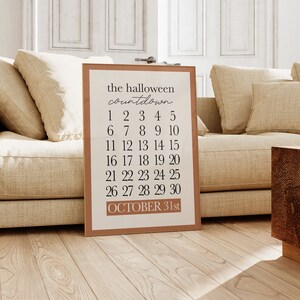Halloween Countdown Printable Halloween Decor Halloween - Etsy