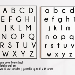 Alphabet Poster Set Alphabet Printable Neutral Classroom Decor ...