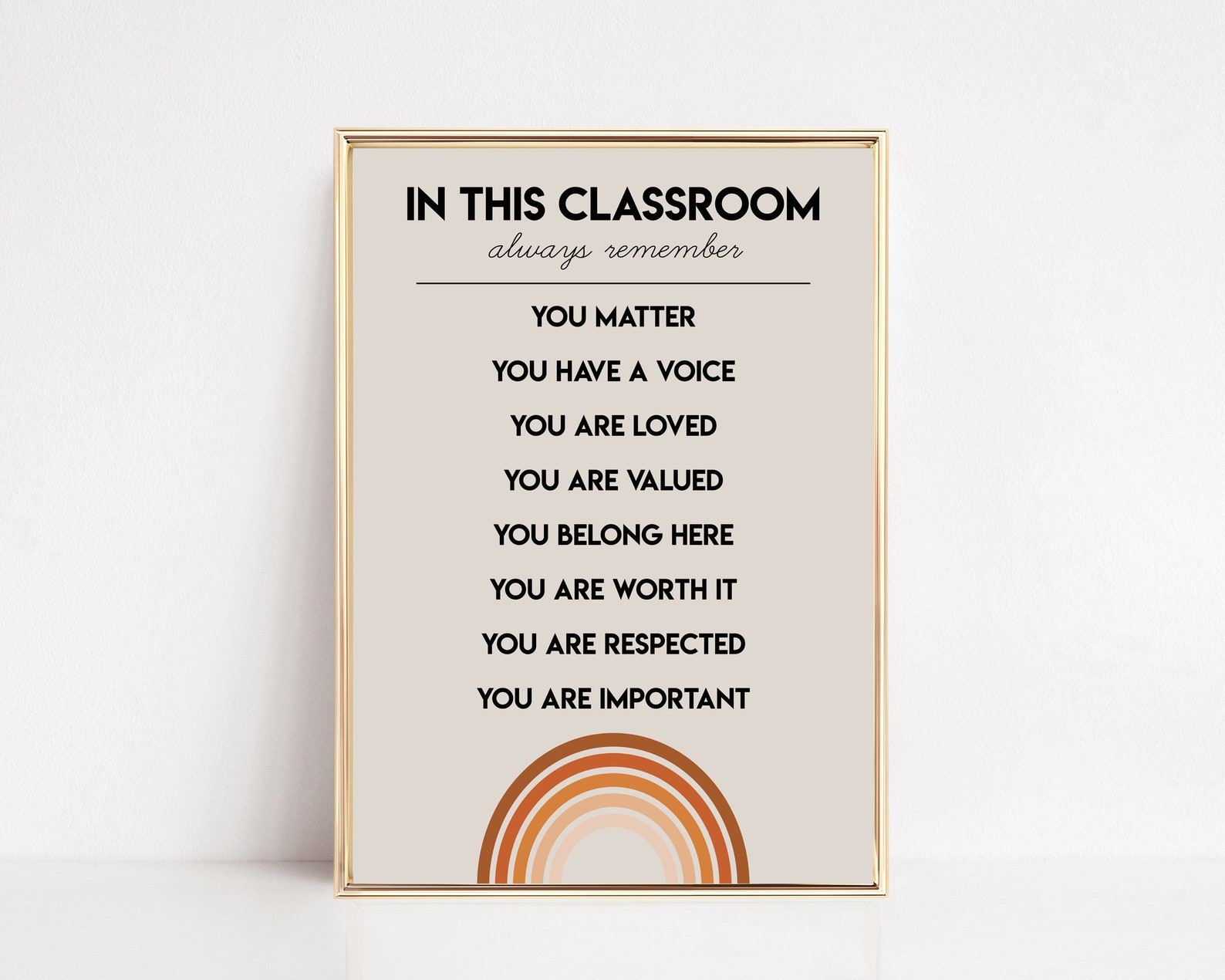 Classroom Rules Poster Neutral Classroom Decor Calm - Etsy