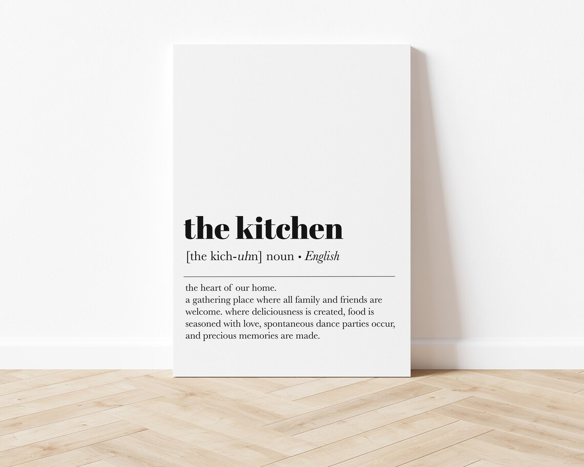 Kitchen Definition Print Kitchen Printable Wall Art - Etsy