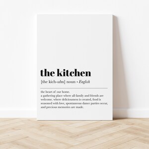 Kitchen Definition Print | Kitchen Printable Wall Art | Kitchen Print ...