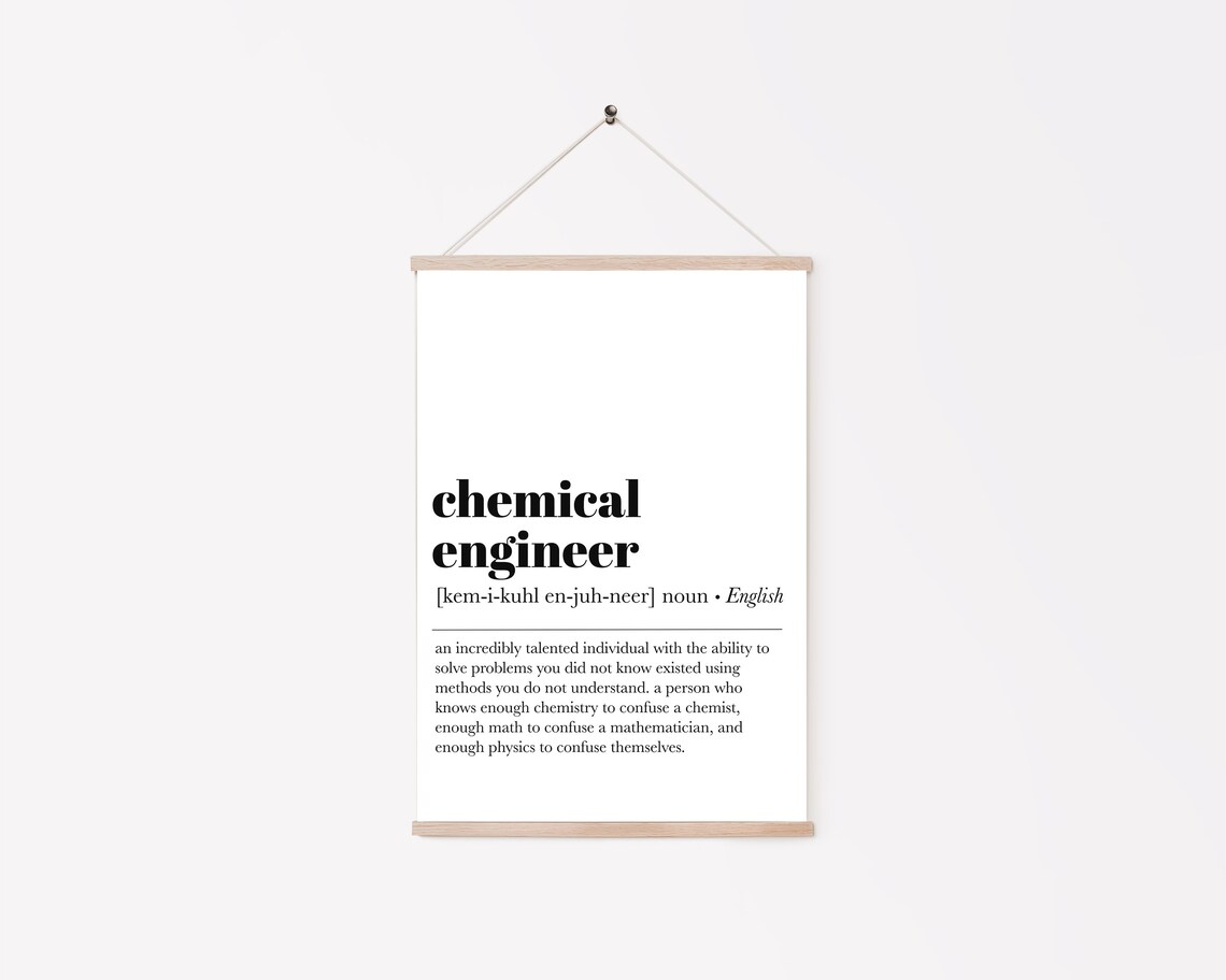 Chemical Engineer Definition Print | Chemical Engineer Gifts | Gift for ...