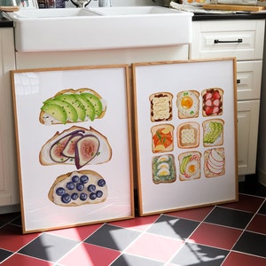 Toast Print | Cute Kitchen Poster | Kitchen Wall Art | Kitchen Wall ...