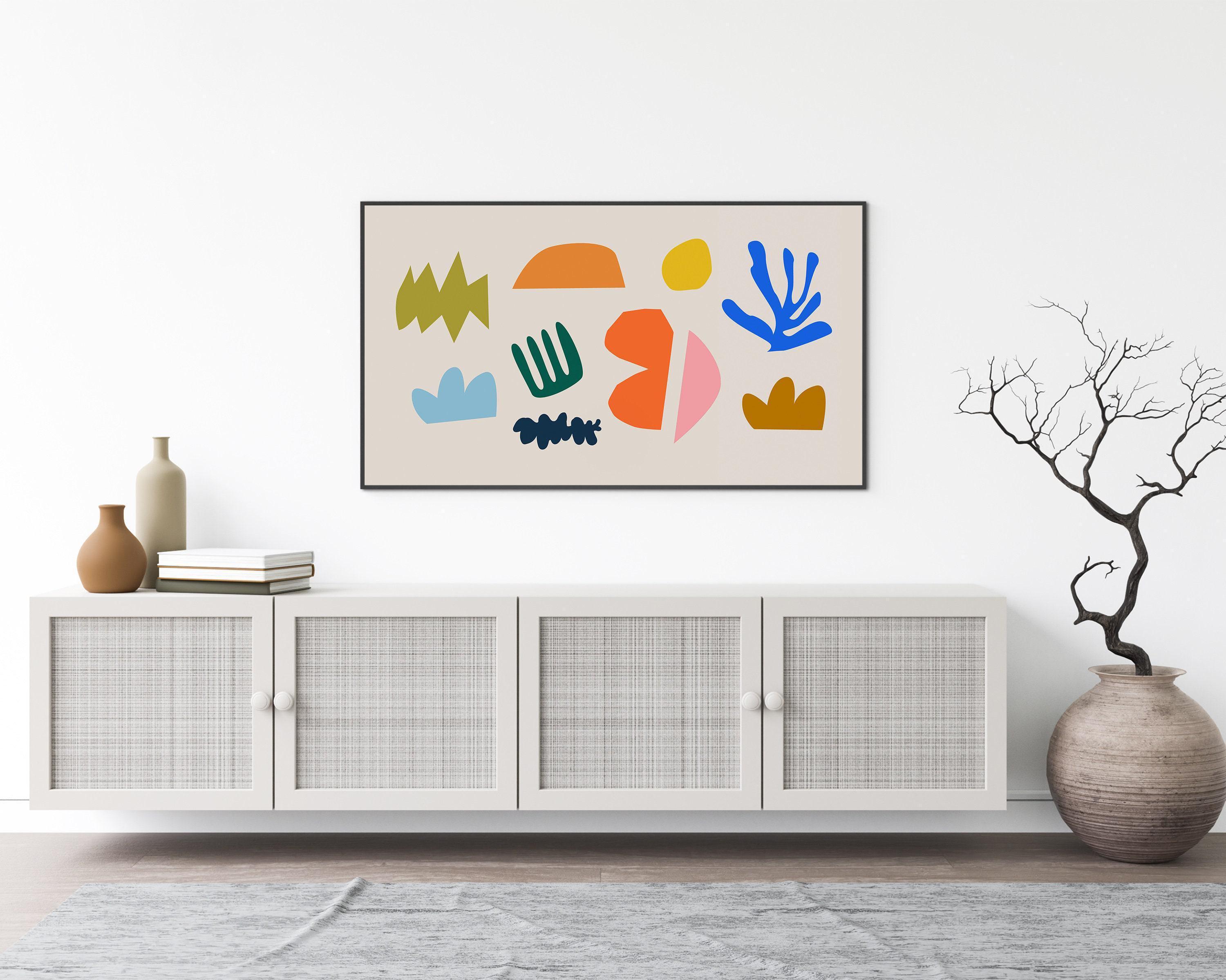Samsung Frame Tv Art | Colorful Abstract Frame Tv Art | Modern Samsung ...