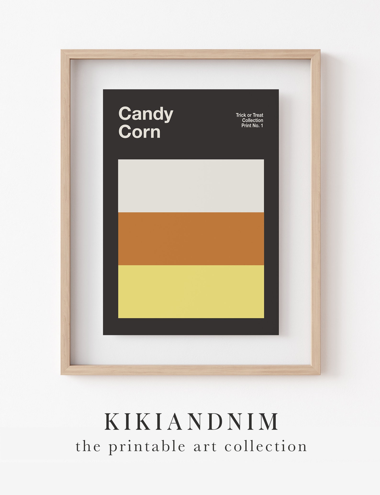Cute Halloween Decor Candy Corn Mid Century Poster - Etsy