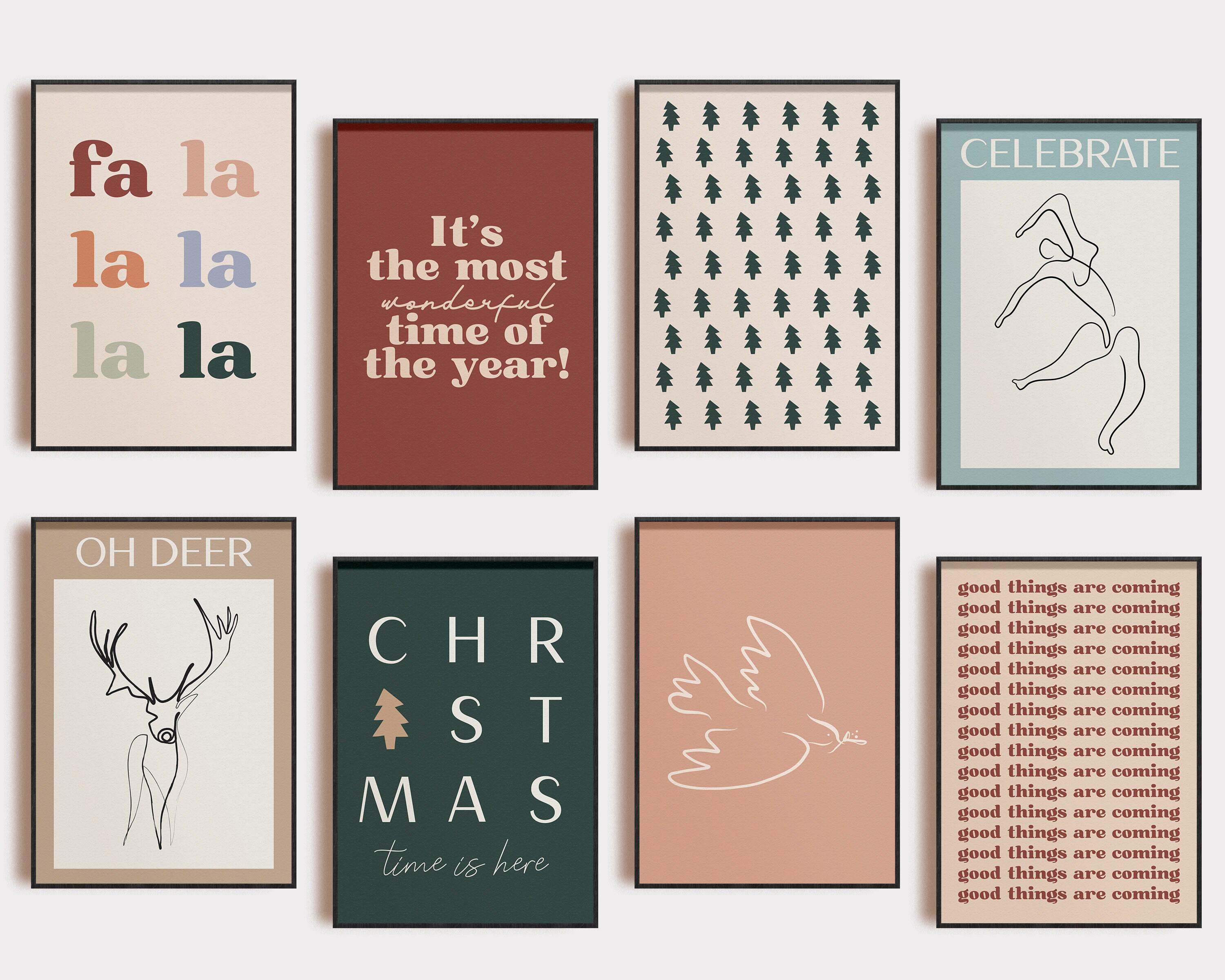 Boho Christmas Decor | 20 Christmas Printables | Mid Century Modern ...