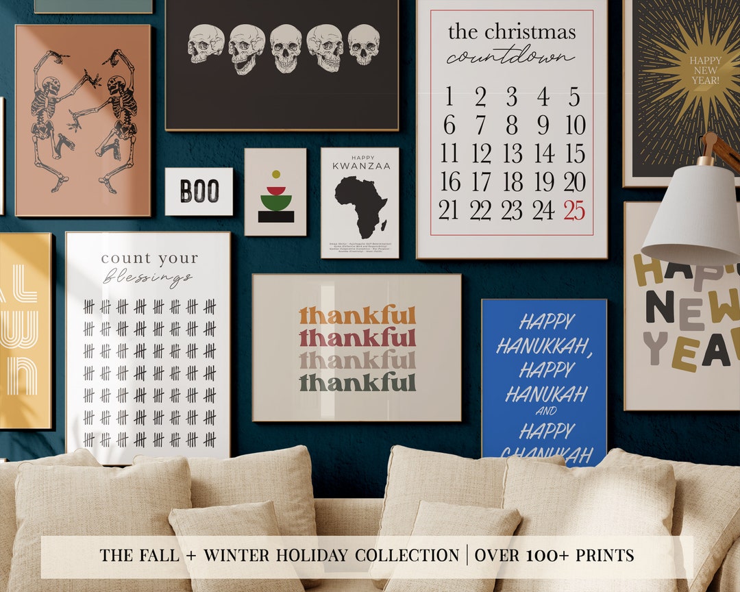 Fall Winter Holiday Mega Bundle Set Over 100 PRINTABLES Holiday Decor ...