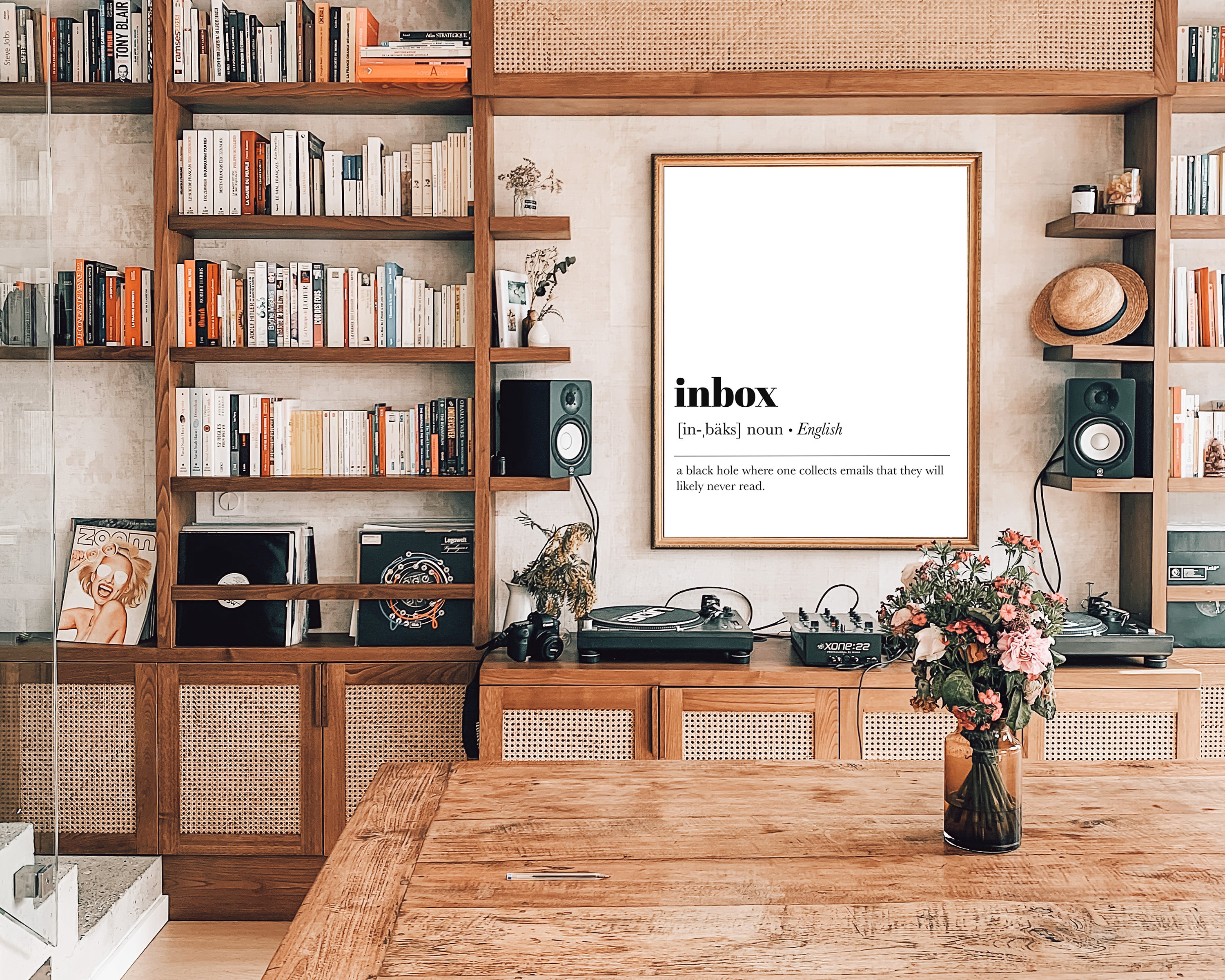 Funny Home Office Sign Inbox Definition Print Office Wall - Etsy Canada